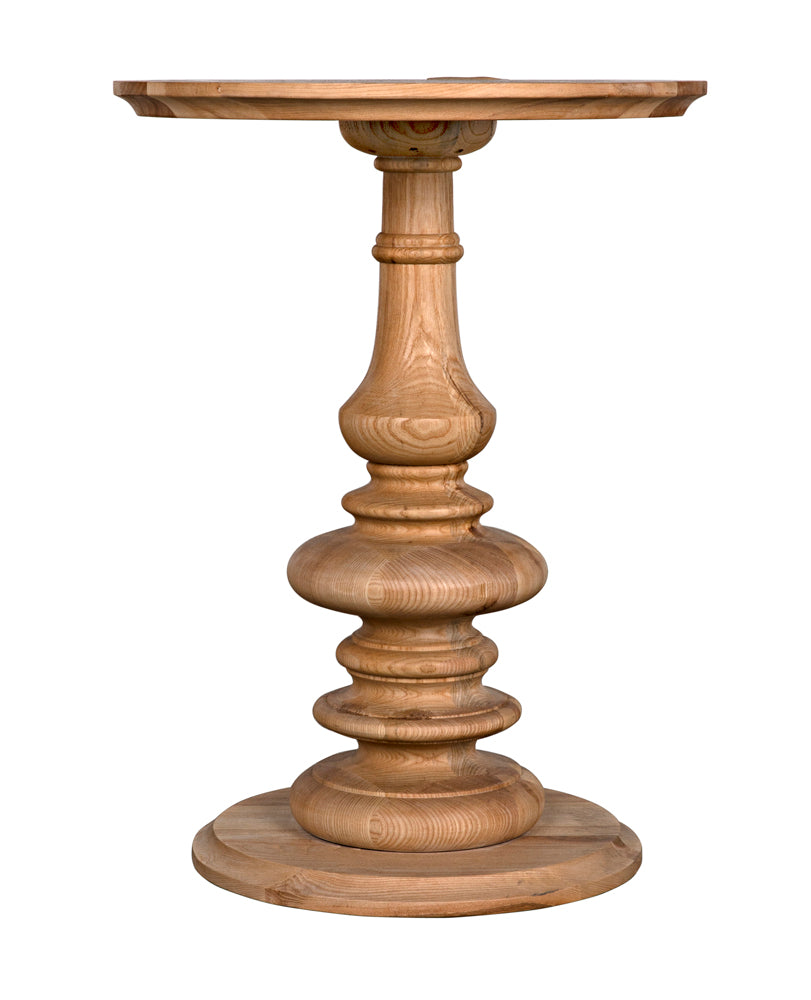 OLD ELM PEDESTAL SIDE TABLE | TABLE | STAG & MANOR