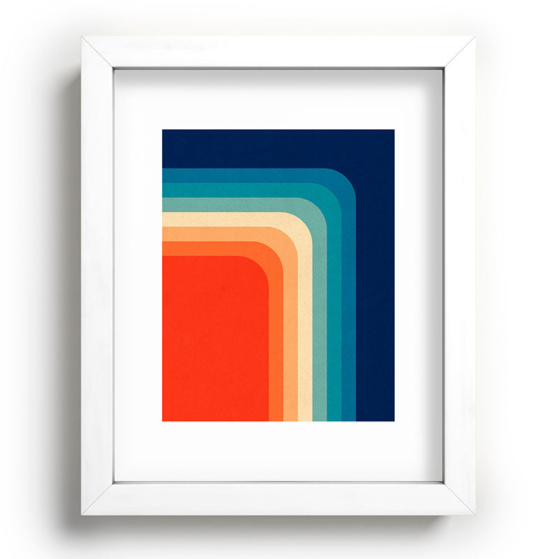 Retro 70s Color Palette III Recessed Framing Rectangle | STAG & MANOR