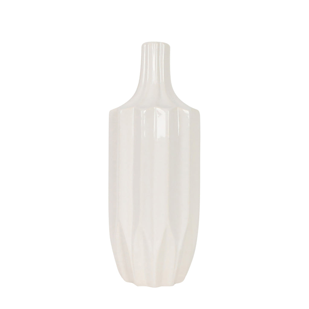 WHITE FLUTED VASE | STAG & MANOR
