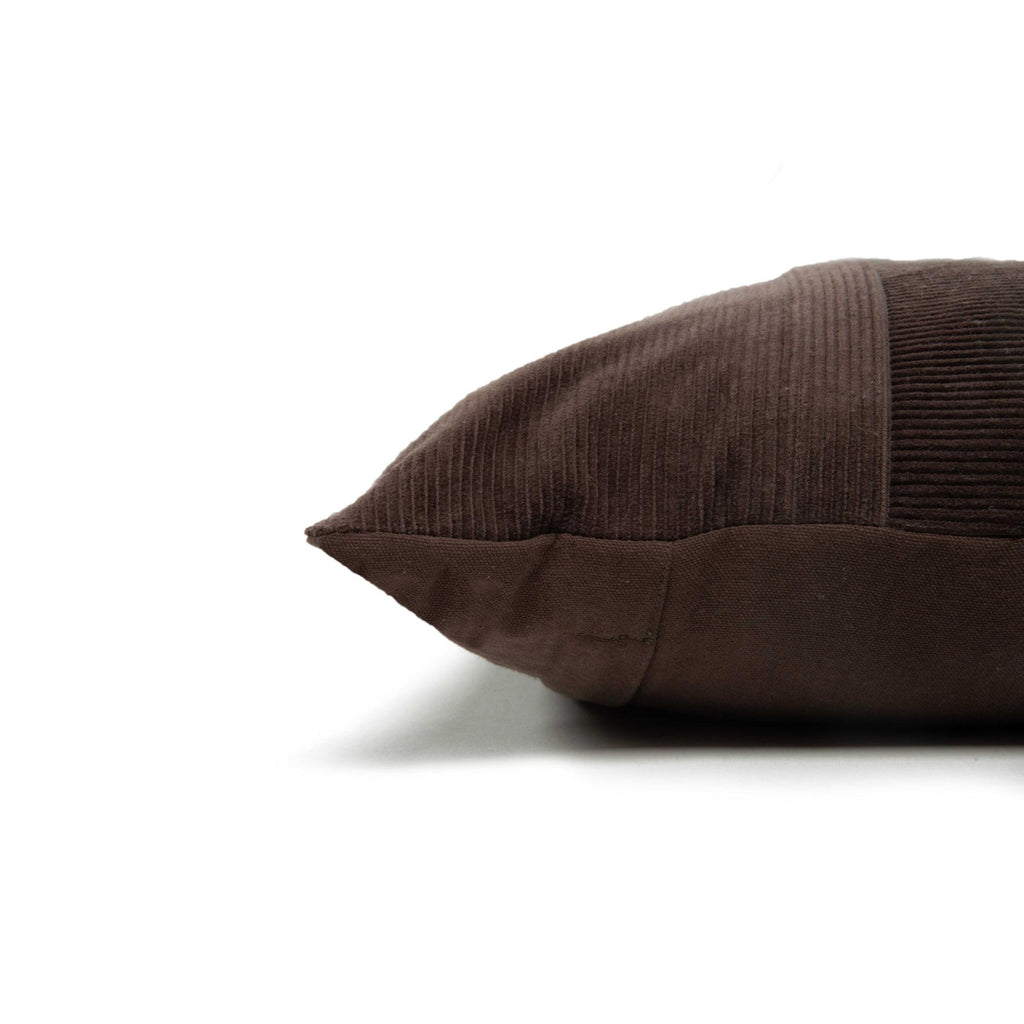 BREDAHL BROWN SOLID MODERN INDUSTRIAL THROW PILLOW | STAG & MANOR
