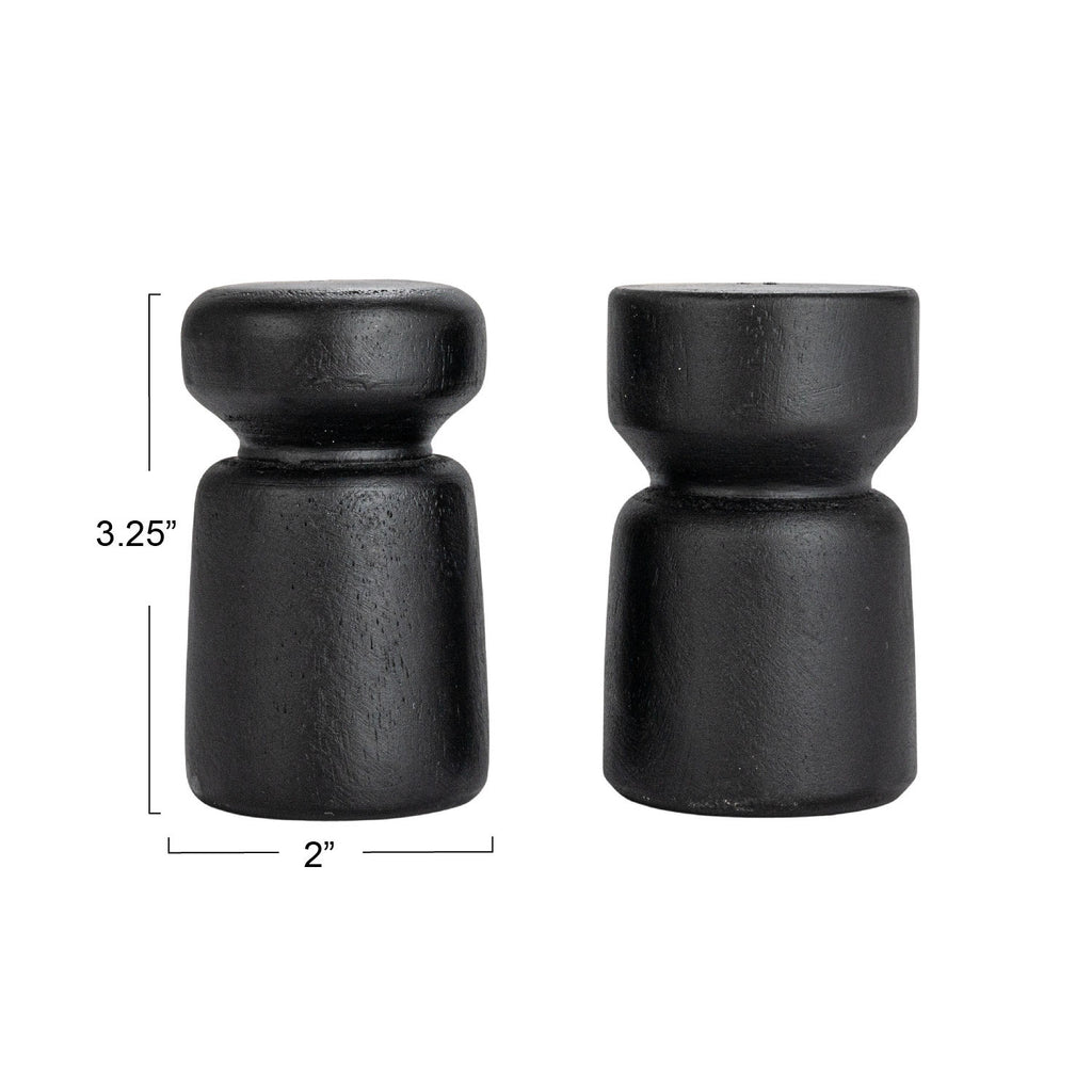 BLACK MANGO WOOD SALT & PEPPER SHAKERS (set of 2) | STAG & MANOR