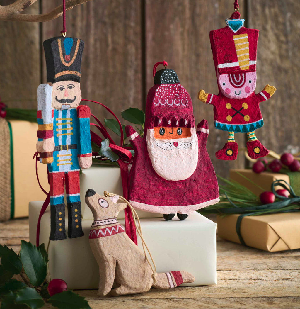 SUGARPLUM RECYCLED MACHE ORNAMENT- TOY SOLDIER | STAG & MANOR
