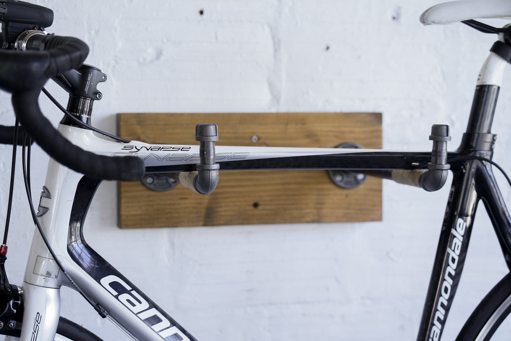 Burlap Iron Pipe Bicycle Wall Display | STAG & MANOR