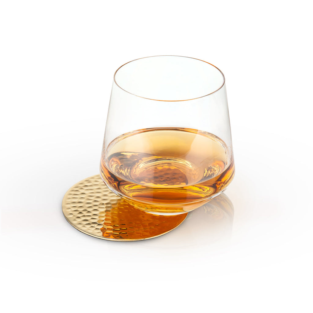 HAMMERED BRASS COASTERS | STAG & MANOR