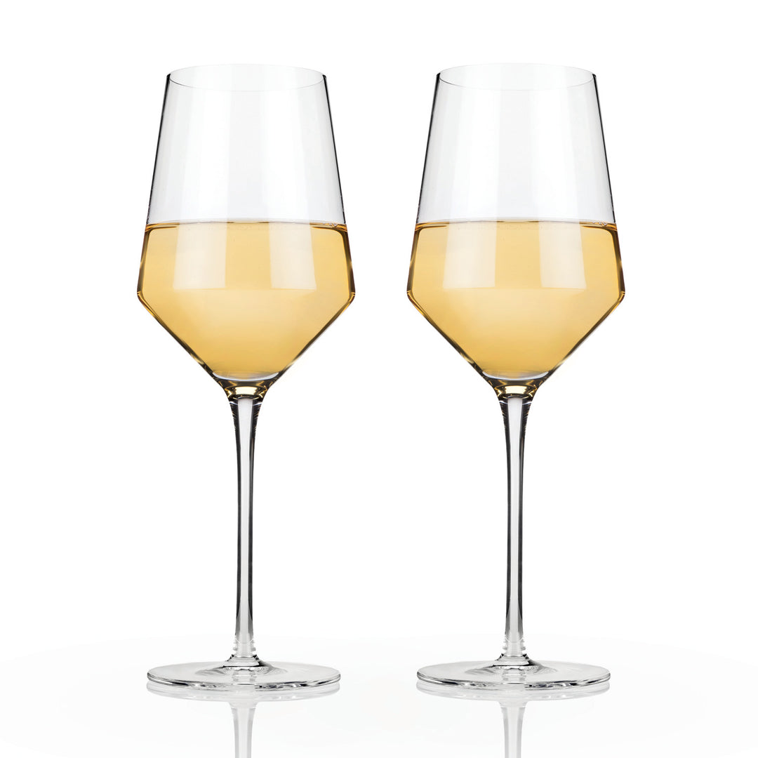 ANGLED CRYSTAL WINE GLASSES | STAG & MANOR